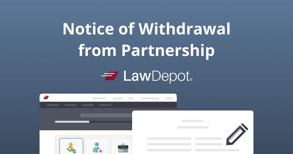 Notice of Withdrawal from Partnership (United Kingdom) Form - LawDepot